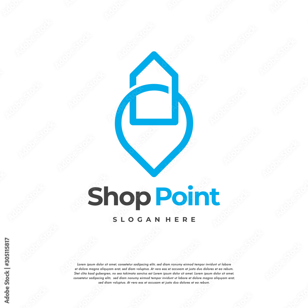 Shop Point logo designs concept vector, Local Shop logo designs ...