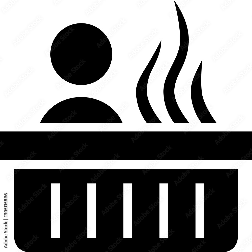 Hot Tub Spa Vector Icon Stock Vector | Adobe Stock