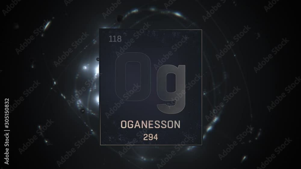 Vidéo Stock Oganesson as Element 118 of the Periodic Table. Seamlessly ...
