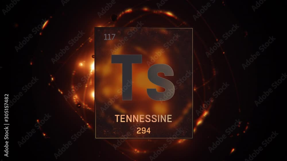 Vidéo Stock Tennessine as Element 117 of the Periodic Table. Seamlessly ...
