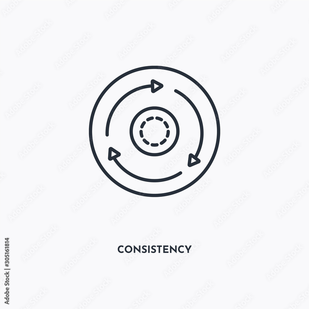 consistency outline icon. Simple linear element illustration. Isolated ...