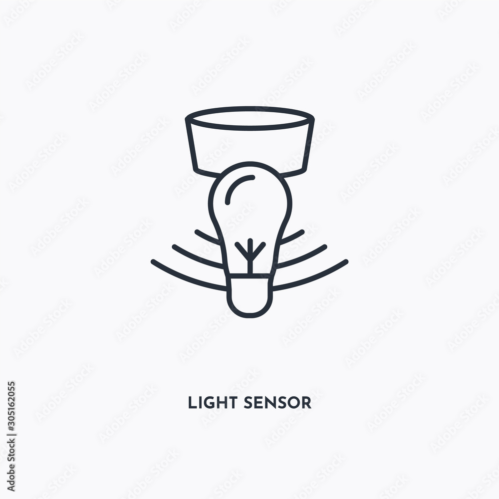Light Sensor outline icon. Simple linear element illustration. Isolated ...