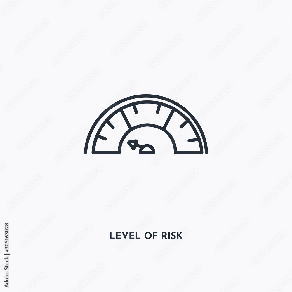 Level of Risk outline icon. Simple linear element illustration ...