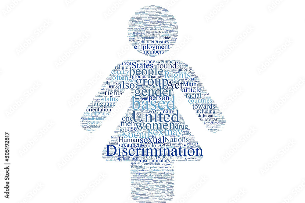 Discrimination word cloud Stock Illustration | Adobe Stock