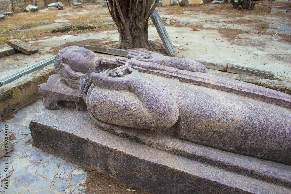 Beautiful punic ruins of Carthage on Byrsa hill near Tunis, Tunisia ...