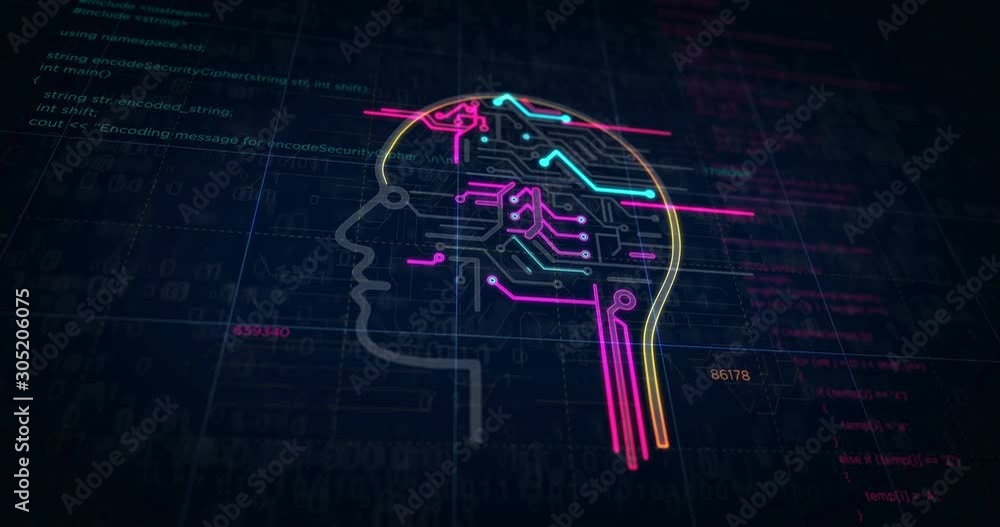 Artificial Intelligence Project Creating Abstract Concept Of Cyber Technology Machine Learning