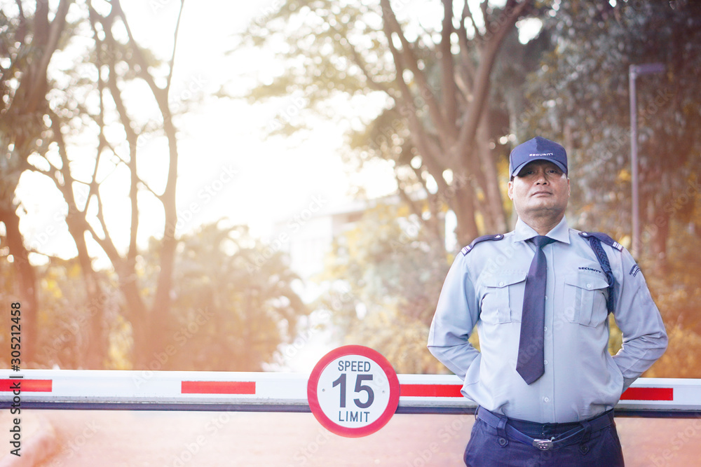 Photo & Art Print Asian Male Security Guard make saluting entry ...