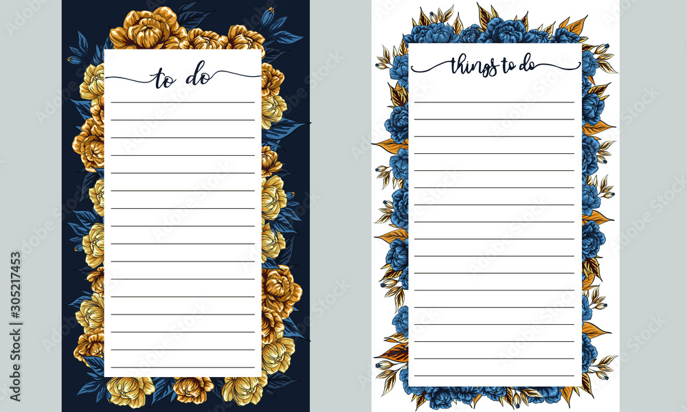 List TO DO with, check list, Layout sheet with place for notes and ...