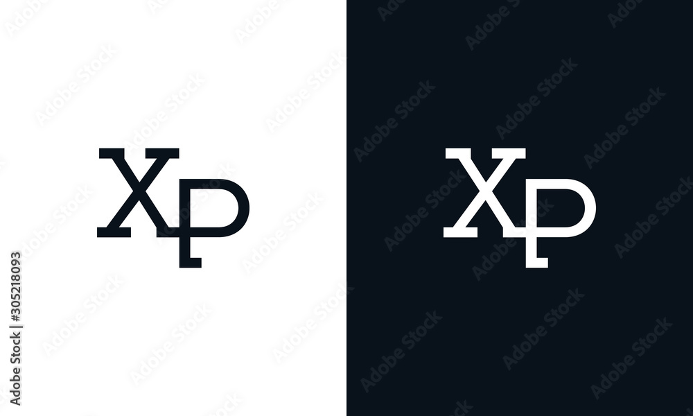 Line art letter XP logo. This logo icon incorporate with two letter in ...