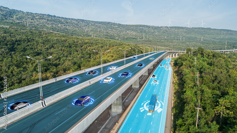 AI-Powered System Delivers Safer Vehicles.Autonomous self drive vehicle ...
