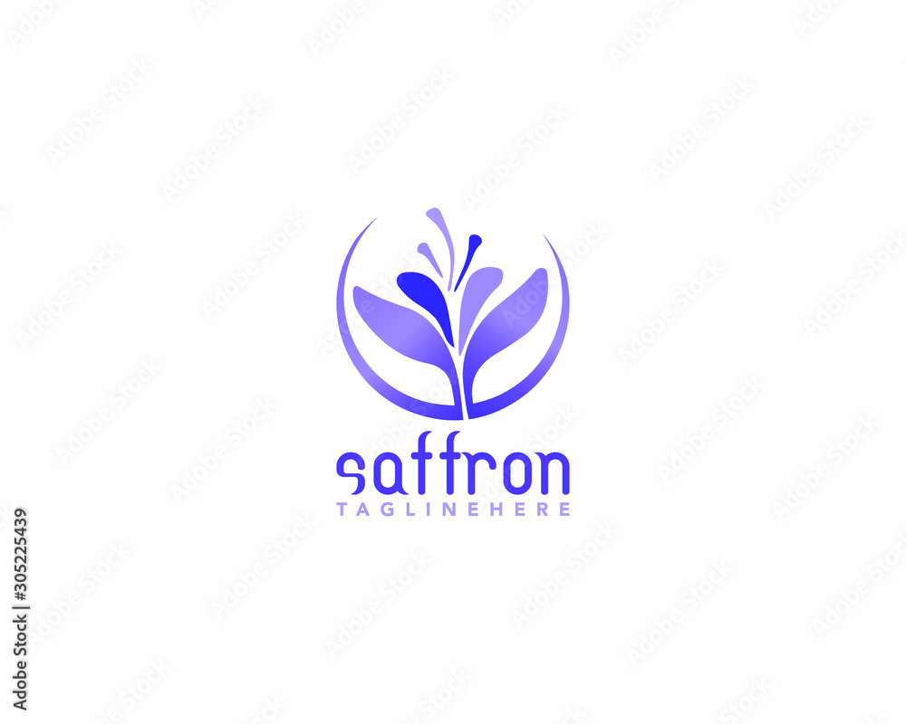 Saffron logo design template full Vector Stock Vector | Adobe Stock
