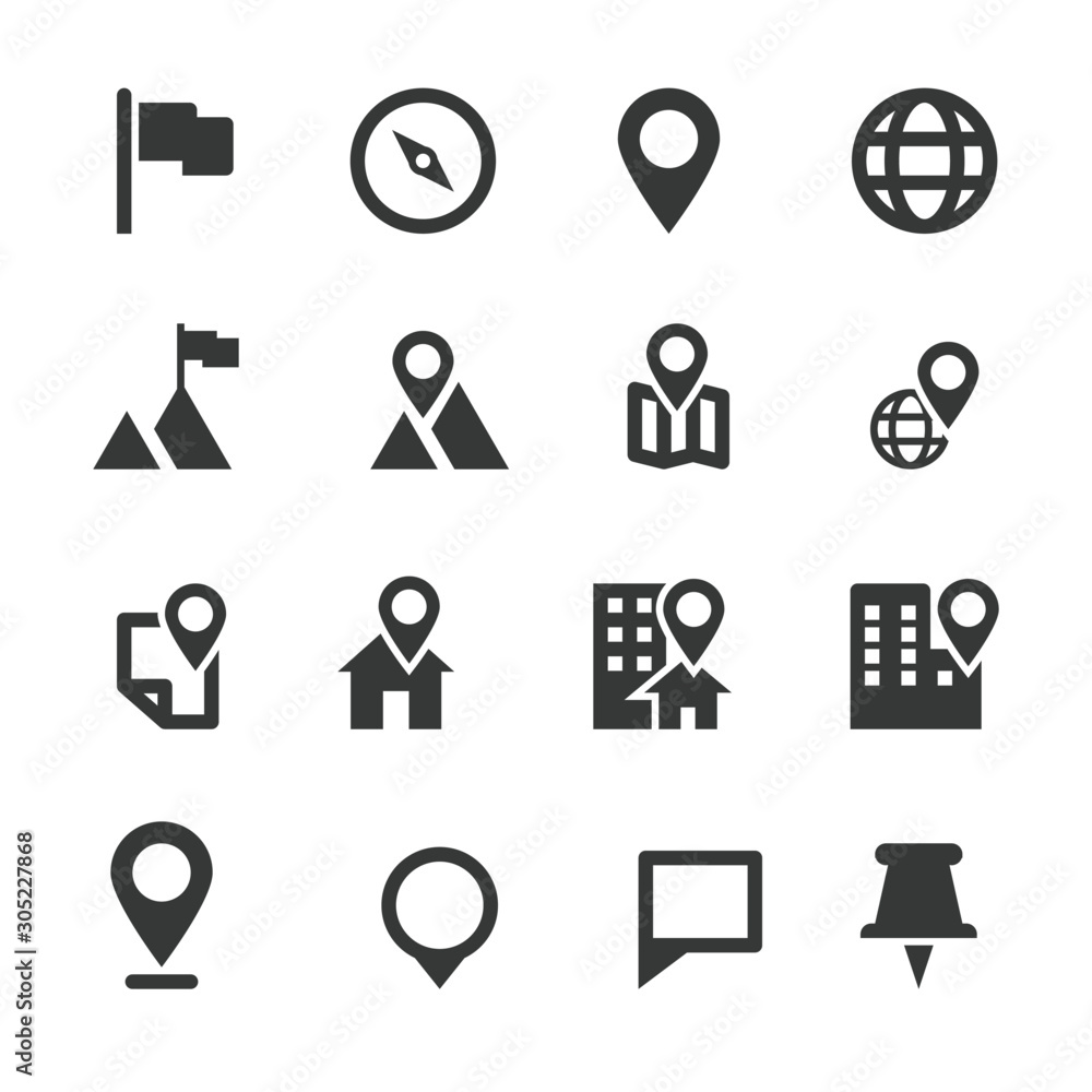 map marker icon location vector Stock Vector | Adobe Stock