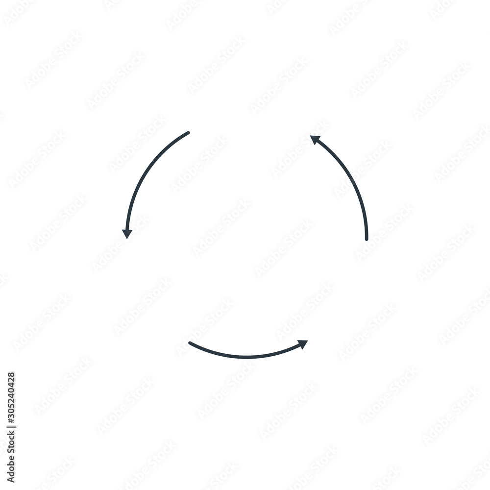 three circle round arrows for infographics. Stock Vector illustration ...