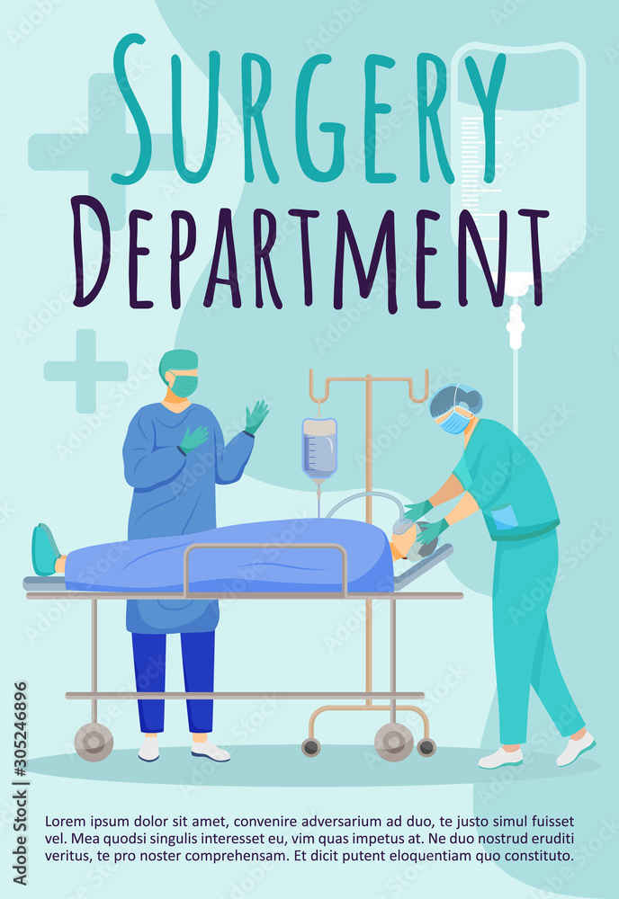 Surgery department brochure template. Surgeons. Flyer, booklet, leaflet ...