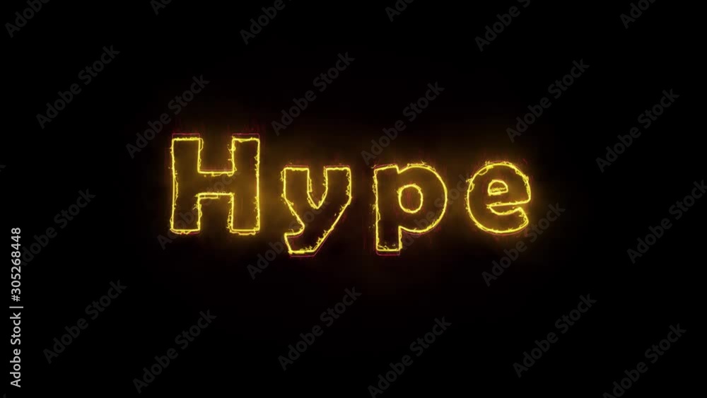 Hype - High Resolution Animated Illustration White Hand Drawn Lettering ...