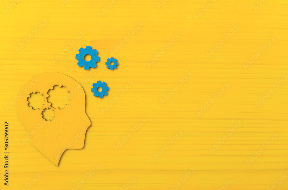 Brain works concept. Thinking, creativity concept of the human head ...