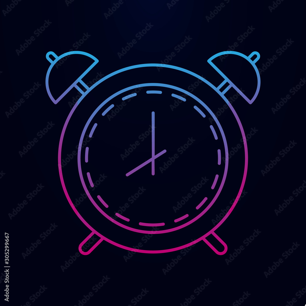 Alarm clock nolan icon. Simple thin line, outline vector of measure ...