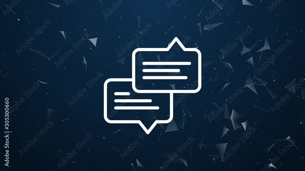 Explosive introduction of Bubble speech concept. Polygonal animation ...