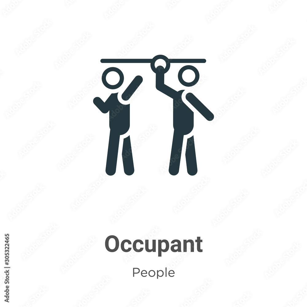 Occupant vector icon on white background. Flat vector occupant icon ...