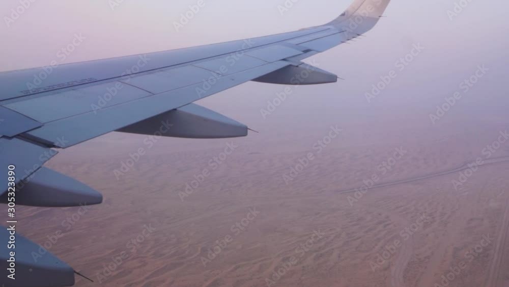 Aerial view out of an Etihad Airways Airbus A320-200s right window ...