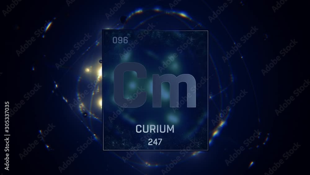 Vidéo Stock Curium as Element 96 of the Periodic Table. Seamlessly ...