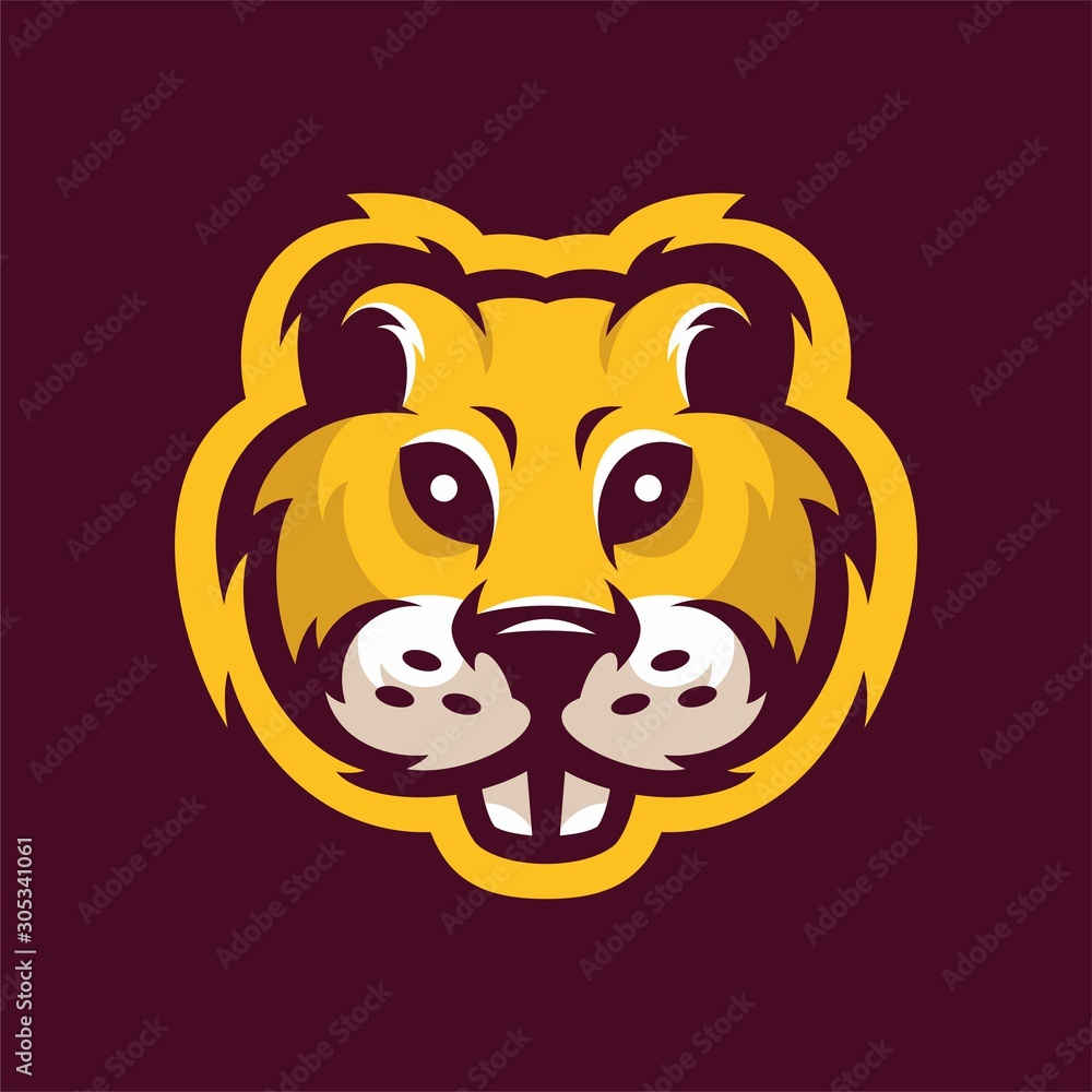 gopher mascot head logo Stock Vector | Adobe Stock