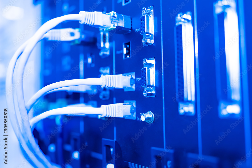 The wires in the connectors. Industrial electrical concept. Electrical ...