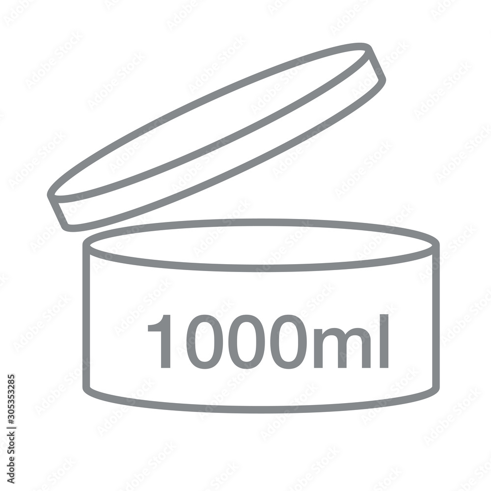 Stockvektorbilden 1 Liter l sign l-mark estimated volumes 1000 ...