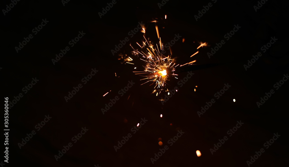 Beautiful Diwali Glowing Firecracker, fire of cracker explosion on ...