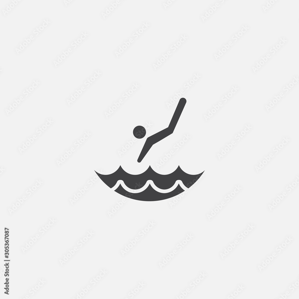 Diver base icon. Simple sign illustration. Diver symbol design from ...