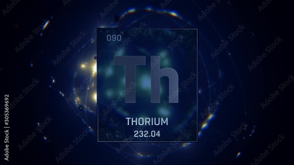Vidéo Stock Thorium as Element 90 of the Periodic Table. Seamlessly ...