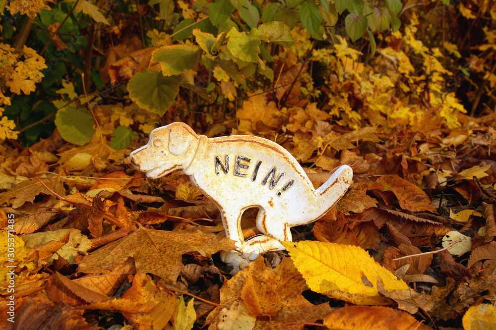 No, dog poop sign with the german word Nein. Shitting is not allowed ... No, dog poop sign with the german word Nein. Shitting is not allowed ...