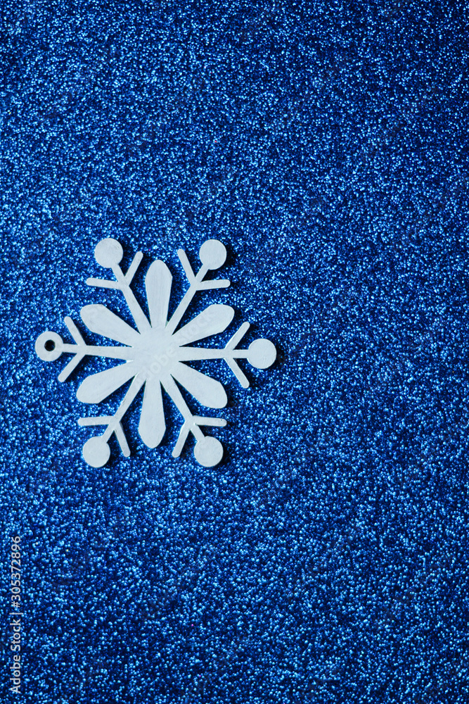 Dark Blue Snowflake Background