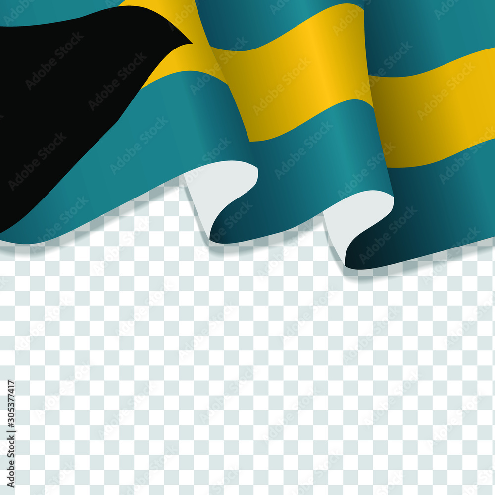 Waving flag of Bahamas. illustration of wavy Bahamas Flag for National ...