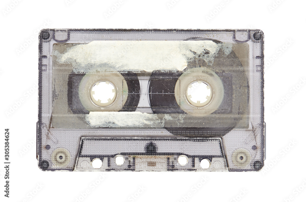 Old audio tape compact cassette isolated Stock Photo | Adobe Stock