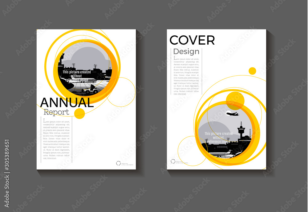cover template yellow abstract background design modern book Brochure ...