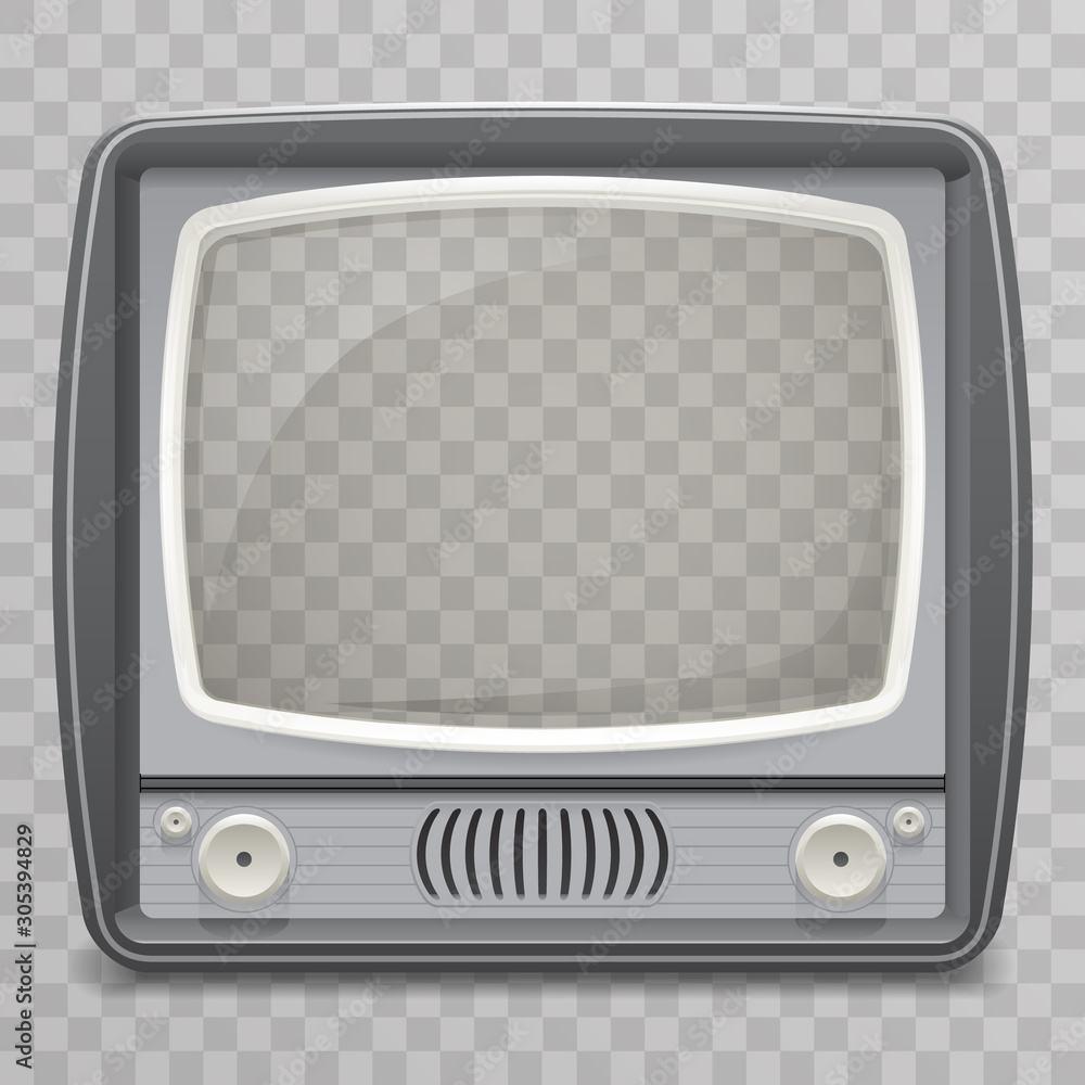 Retro vintage old TV placeholder frame icon realistic 3d design ...