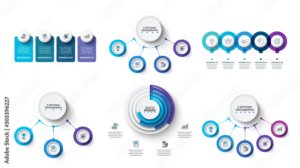 Creative concept for infographic. Business data visualization. Abstract ...