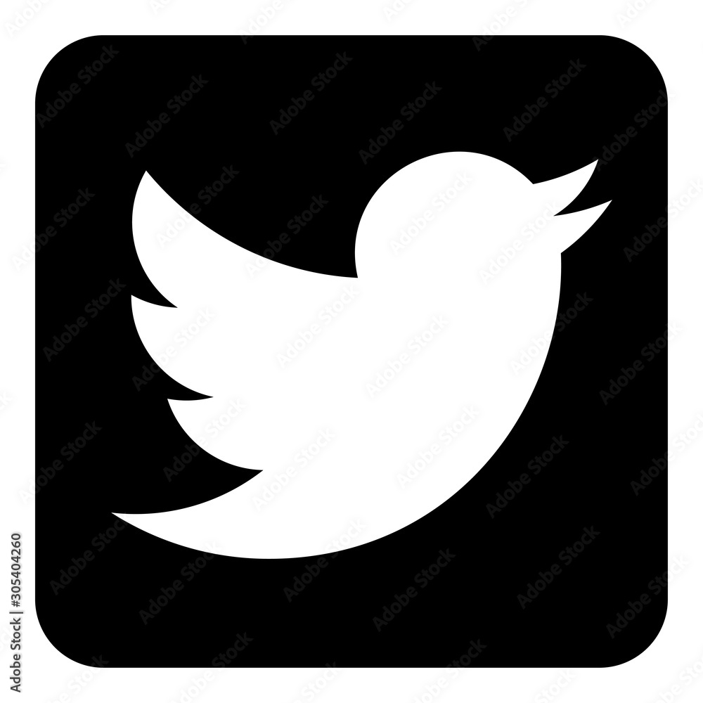 Black Twitter Logo Vector