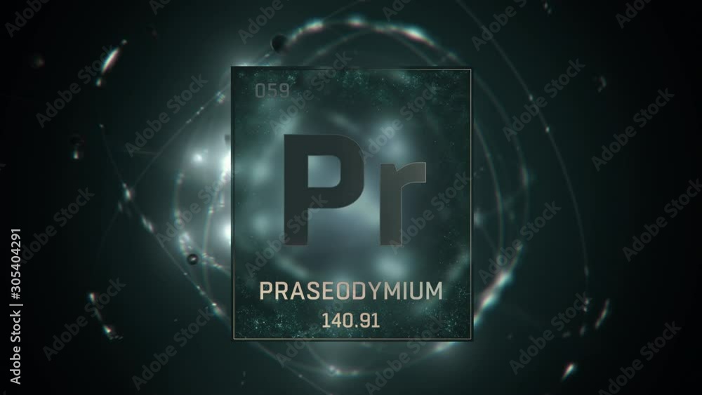 Vidéo Stock Praseodymium as Element 59 of the Periodic Table ...