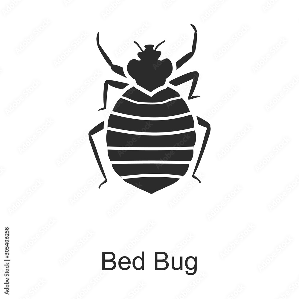Bedbug vector icon.Black vector icon isolated on white background ...
