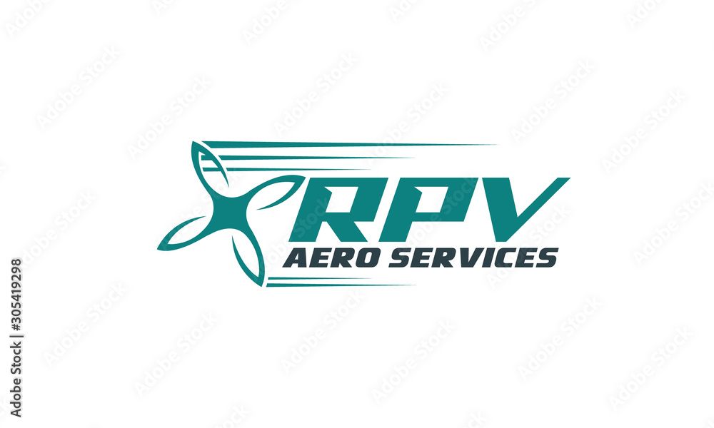 RPV with drone logo design inspiration Stock Vector | Adobe Stock