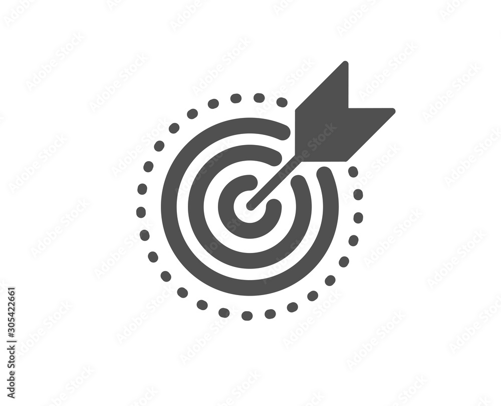 Stratery goal sign. Target purpose icon. Core value symbol. Classic ...