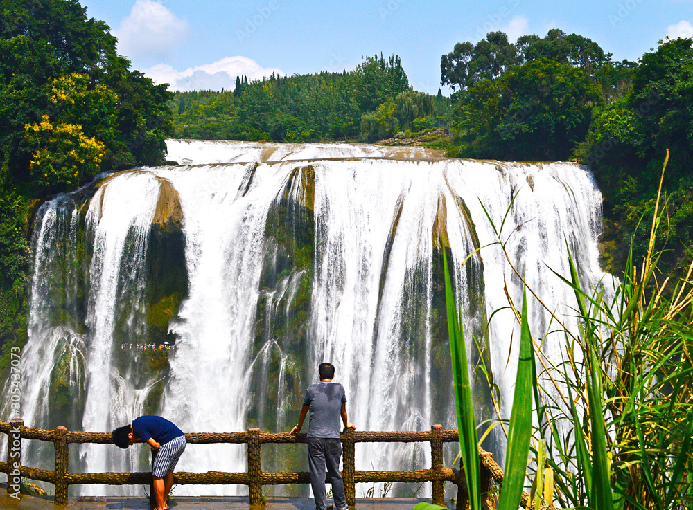 China Guizhou Anshun Huangguoshu Waterfall in Summer. One of the ...