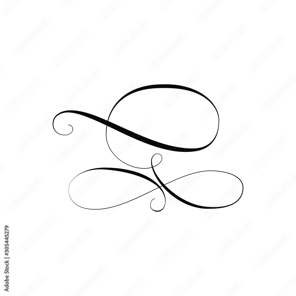 Vintage decorative flourishes vector. Calligraphy swashes for wedding ...