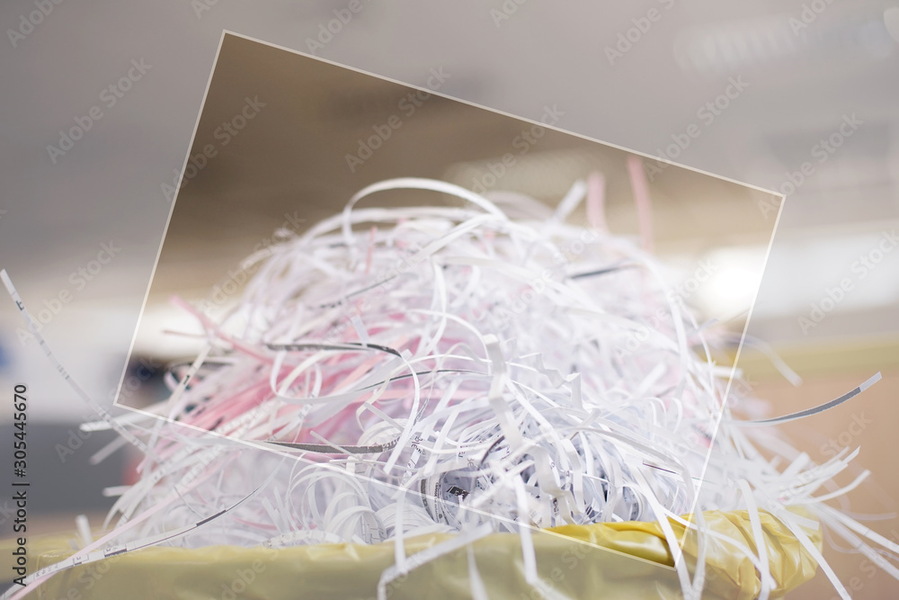 Scrap Reuse paper from Paper shredders, White paper pattern from ...