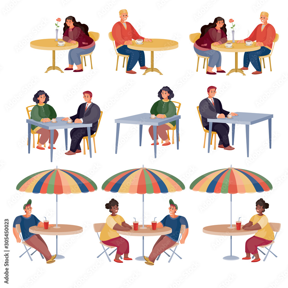 People Sitting At Table Clip Art