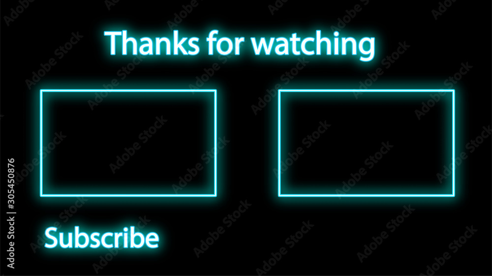 blue neon outro download Stock Vector | Adobe Stock