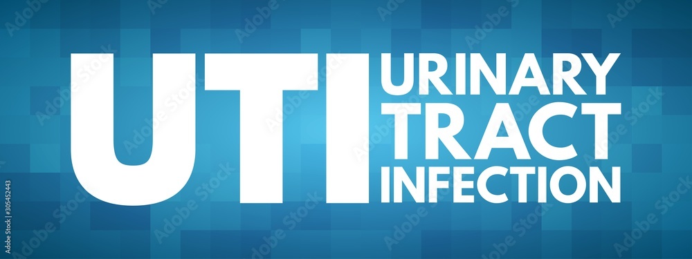 UTI - Urinary Tract Infection acronym, medical concept background Stock ...