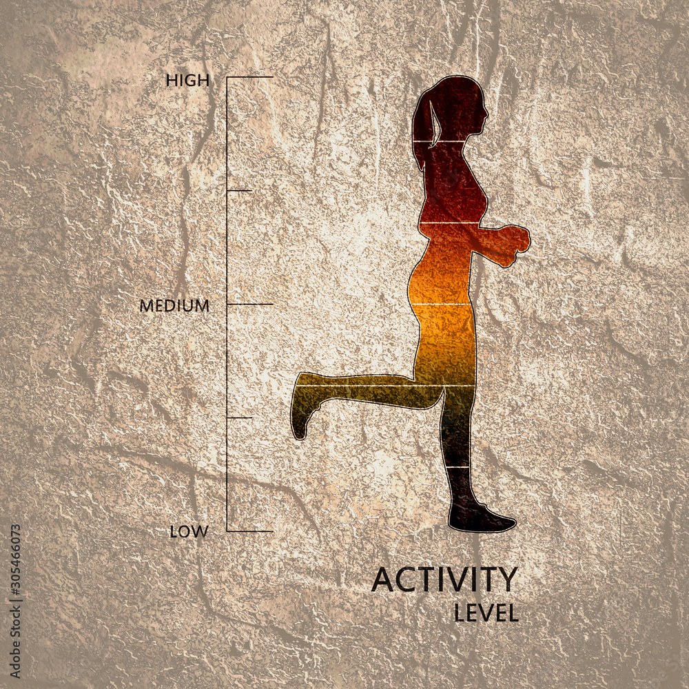 Ilustrace „Running women silhouettes. Sport and recreation concept ...